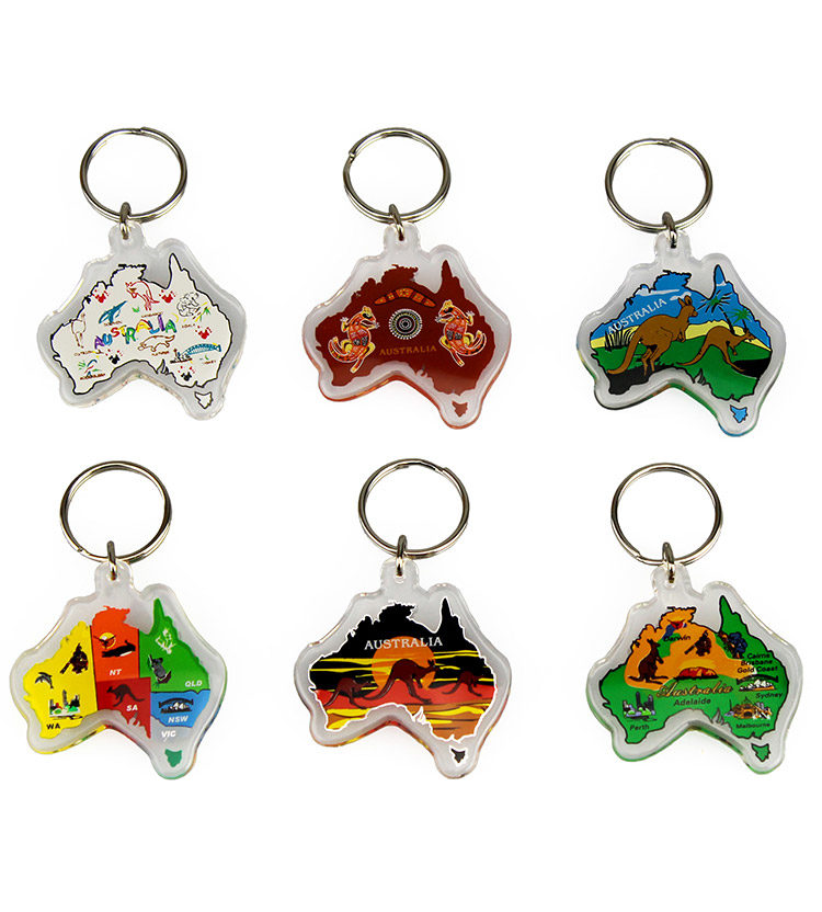Australia Map Keyring Pack - Australia's No1. Souvenir Store ...
