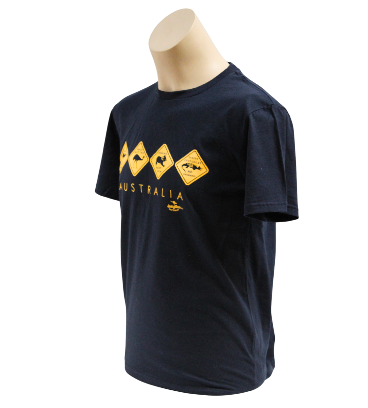 Navy Australian Roadsigns T-Shirt - Free Aus-Wide Shipping Over $100