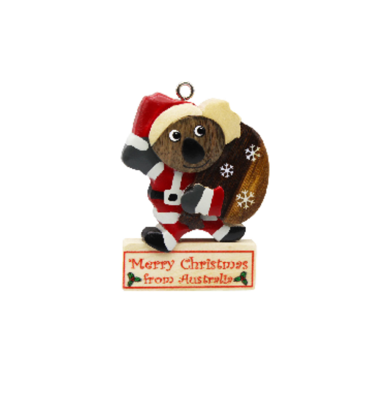 Santa Koala with Sack Christmas Ornament - Free Aus-Wide Shipping Over $100