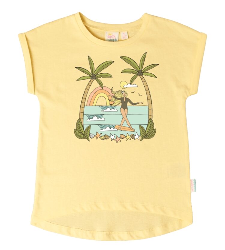 Yellow Sunset Surfer Girls T-Shirt - Australia's No1. Souvenir Store