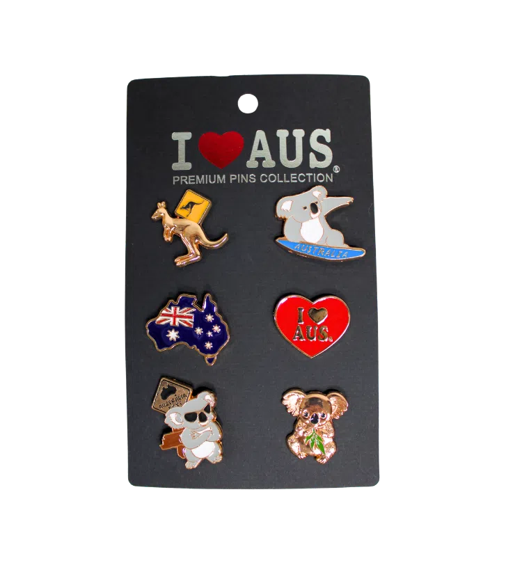 Australian Icon Pins 6 Pack - Australia's No1. Souvenir Store