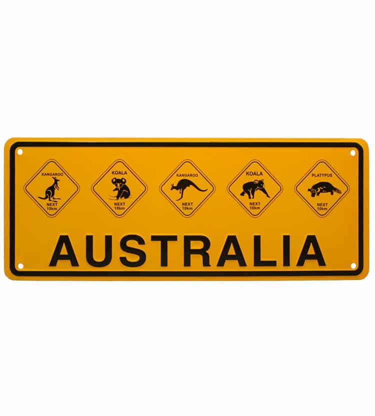 Australian Roadsign License Plate - Australia's No1. Souvenir Store