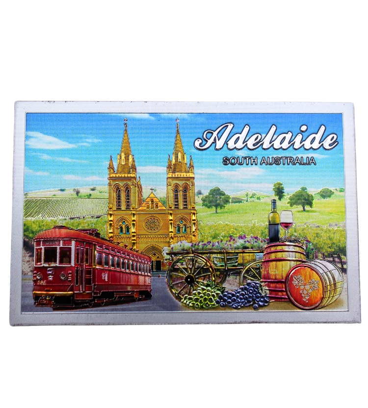 Adelaide Montage Foil Magnet - Free Aus-Wide Shipping Over $100