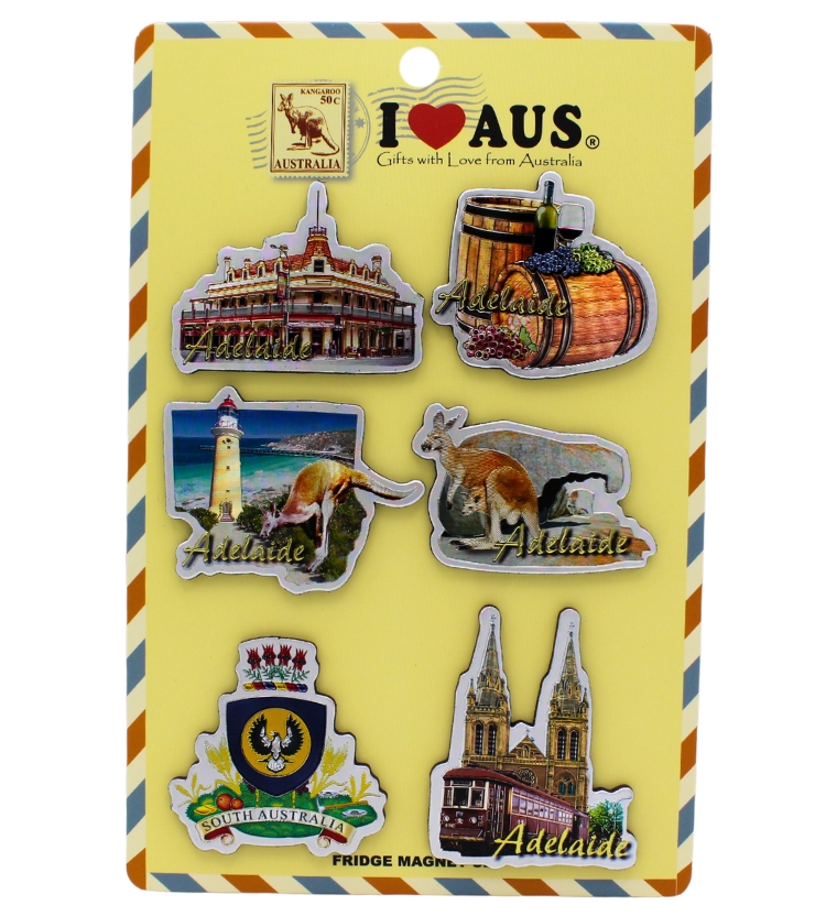 Adelaide Foil Magnet Pack - Australia's No1. Souvenir Store