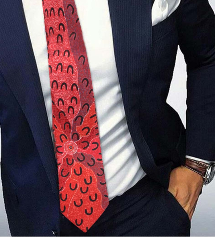 Australian Made Crow Women Red Yijan Tie - Free Aus-Wide Shipping Over $100