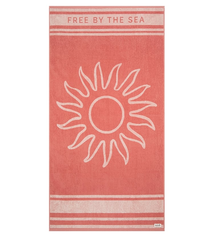Coral Sun Down Beach Towel - Free Aus-Wide Shipping Over $100