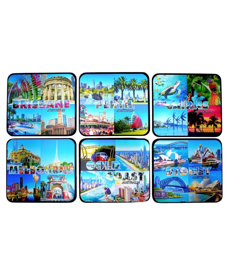 Metallic Coasters Cities - Free Aus-Wide Shipping Over $100