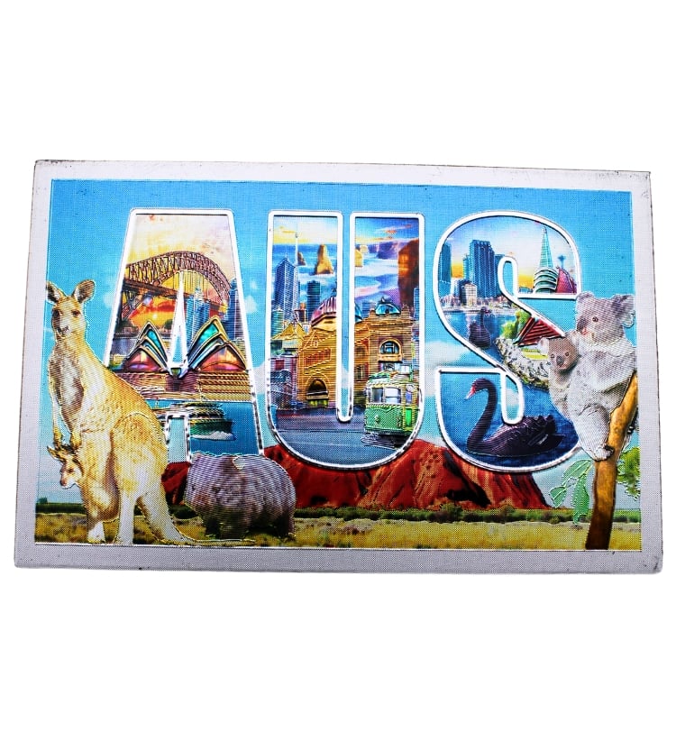 AUS and Animals Foil Magnet - Australia's No1. Souvenir Store