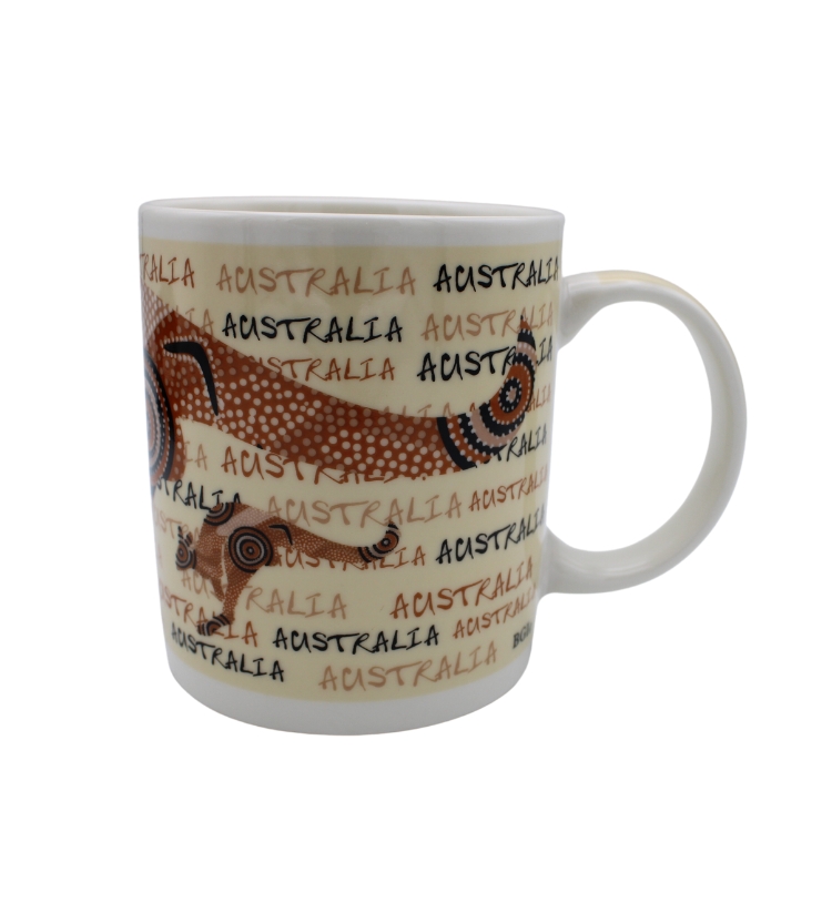 White Dot Kangaroo Mug | Australia the Gift | Australia's No. 1 ...